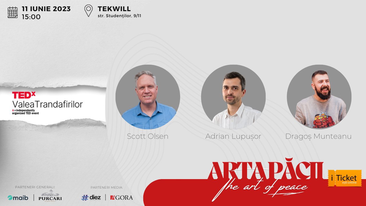 Află cine sunt primii trei speakeri invitați la TEDxValeaTrandafirilor!