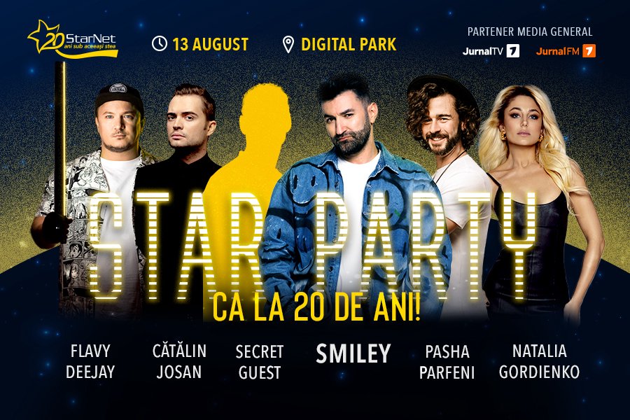 StarParty: Hai la aniversarea StarNet alături de Smiley!