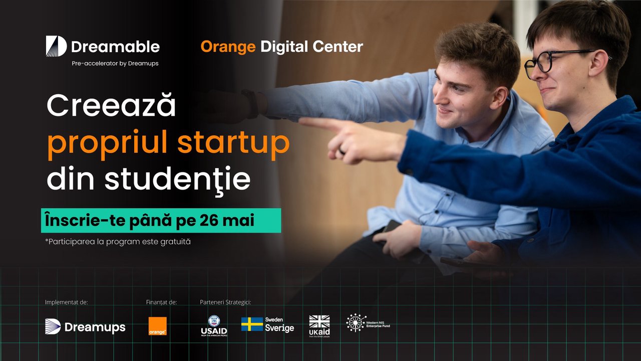 Șase beneficii pentru studenții și studentele ce vor participa la programul Dreamable, ediția ...
