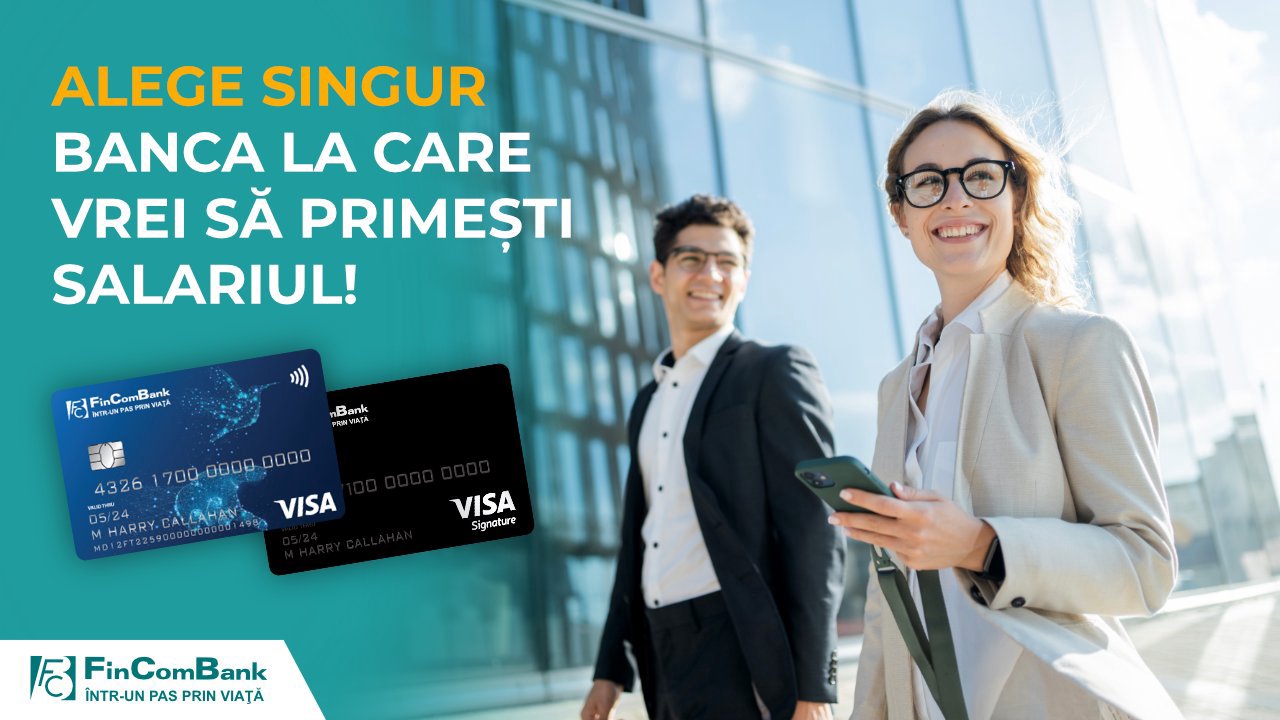 Alegeți cardul salarial de la FinComBank pentru bugetari